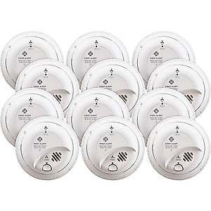 First Alert BRK SC9120B-12 Hardwired Smoke and Carbon Monoxide (CO) Detector with Battery Backup, 12-Pack