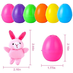 Twister.CK 24 Pack Easter Eggs Filled with Mini Plush Animals Stuffed Toy for Kids Easter Basket Stuffers/Fillers, Easter Eggs Hunt, Easter Party Favor