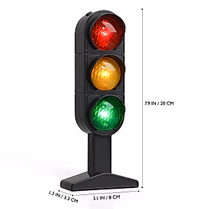 TOYANDONA Traffic Light Signs Toy Multicoloured Simulation Road Light Safety Traffic Maker Crosswalk Signal Model Toy for Kids Birthday Education Gifts