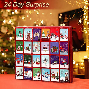 Liitrsh 24 Pairs Christmas Sock Advent Calendar 2023 Unisex Socks Set 24 Days Countdown Calendar Gift for Adults Novelty Holiday Crew Socks with Christmas Calendar for Holiday Xmas Party Favor Gifts
