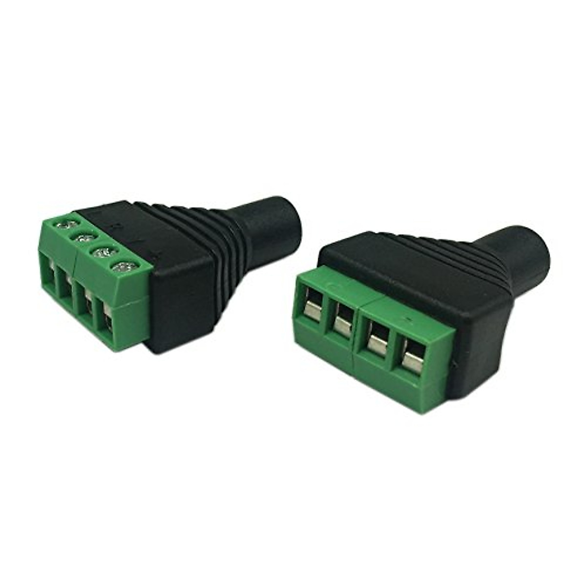 Cerrxian 3.5mm 4 Pole Female Jack Stereo Audio Video to 4 Screw Terminal Female Headphone Replacement Balum Converter Adapter (2-Pack)