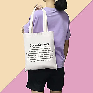 BDPWSS School Counselor Tote Bag Counselor Appreciation Gift School Guidance Counselor Motivational Definition Travel Pouch (School counselor definition TG)