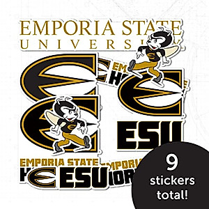 Emporia State University Sticker Hornets ESU Stickers Vinyl Decals Laptop Water Bottle Car Scrapbook T2 (Type 2)