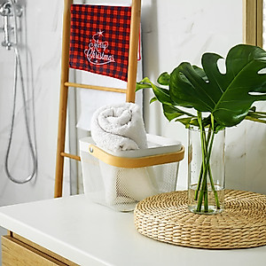 Christmas Dish Towels 4 Pieces 18x 28 Inch Christmas Kitchen Hand Towels Buffalo Plaid Absorbent Soft Christmas Tea Towels Farmhouse Christmas Kitchen Towels Winter Holiday Kitchen Christmas Towels