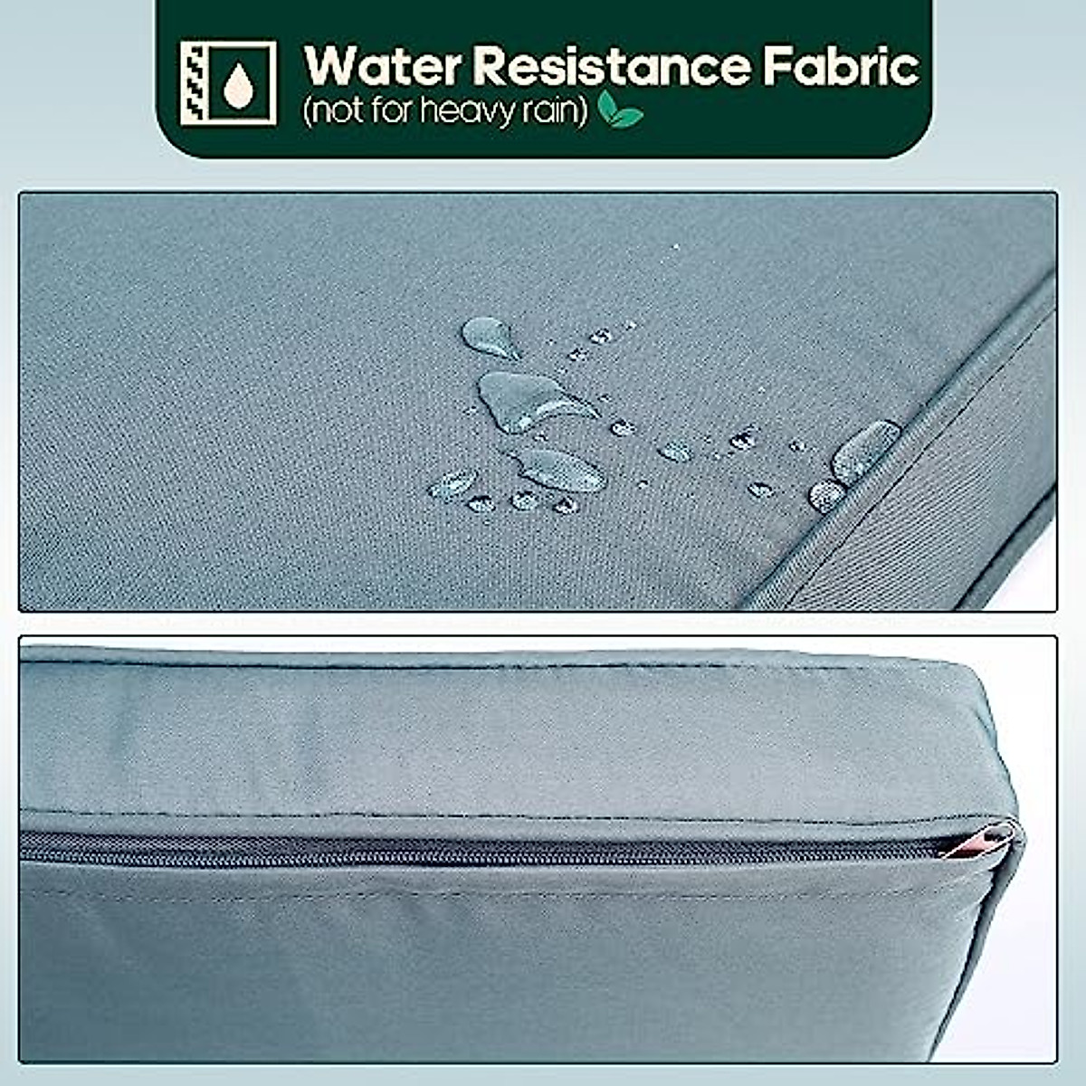 Niubya 3 Piece Wicker Rocking Chair Patio Furniture Sets, Outdoor Wicker Bistro Rattan Chair Conversation Sets with Cushions and Coffee Table, Grey and Brown