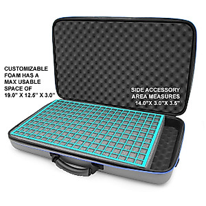 CASEMATIX Music Equipment Mixer Case Compatible with Zoom LiveTrak L-8 Podcast Mixer or PodTrak P8 Recorder and Microphone Accessories - Includes DJ Equipment Gig Bag Travel Case Only