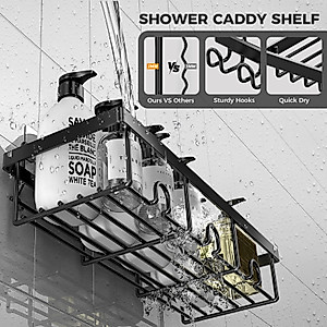 YAWSOUP Adhesive Shower Caddy,4-Pack Shower Shelf,Shower Organizer Can be Wall-Mounted Without Holes,For Shower Organizer&Bathroom Storage.