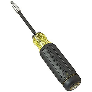 Klein Tools 32303 Multi-Bit Screwdriver / Nut Driver, Impact Rated 14-in-1 Magnetic Screwdriver Set Phillips, Slotted, Square, Combo, Torx