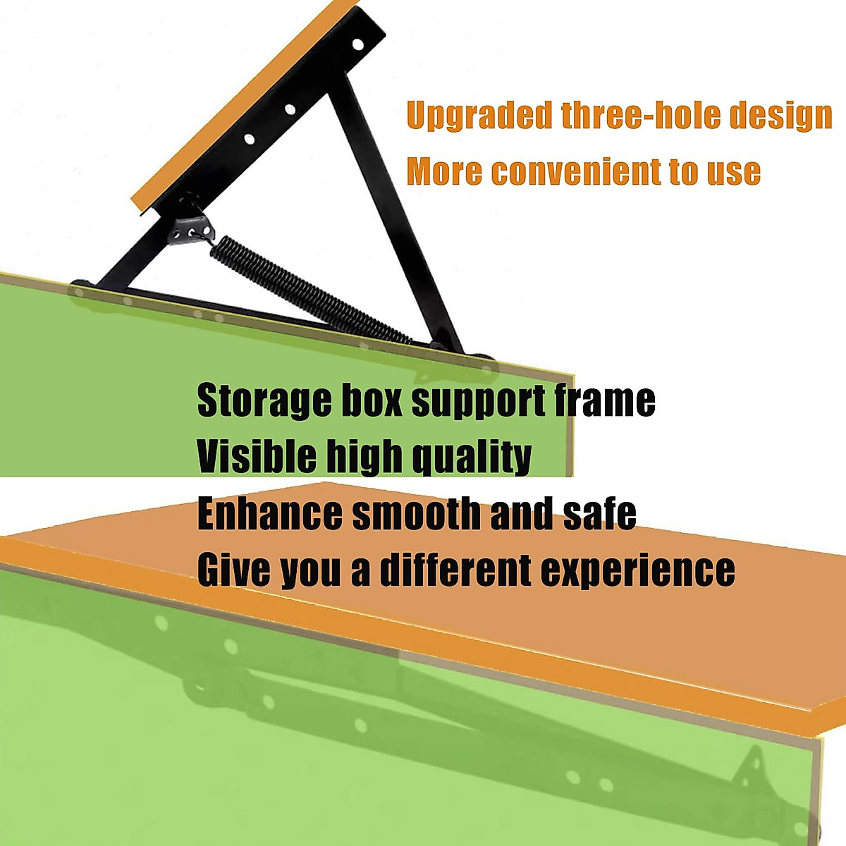 ANTEISI Large Lift and Up Hinges,Sized Sofa Bed Storage Lifting Hinge,Lift Up Storage Bed Hinges,Storage Box Hinges Lifting Storage Bed Sofa Hinges,Lift Up Hinges Mechanism,Hinges Heavy Duty