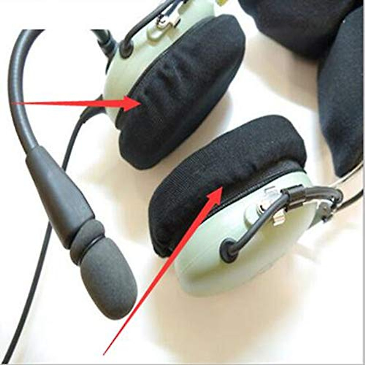 Gel Ear Seals Ear Pads Cushions Compatible with David Clark H10 Series Aviation Headset with Deluxe Cloth Ear Seal Covers-40243G-02