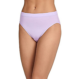 Jockey Women's Underwear Cotton Stretch Hi Cut, Digital Lavender, 8