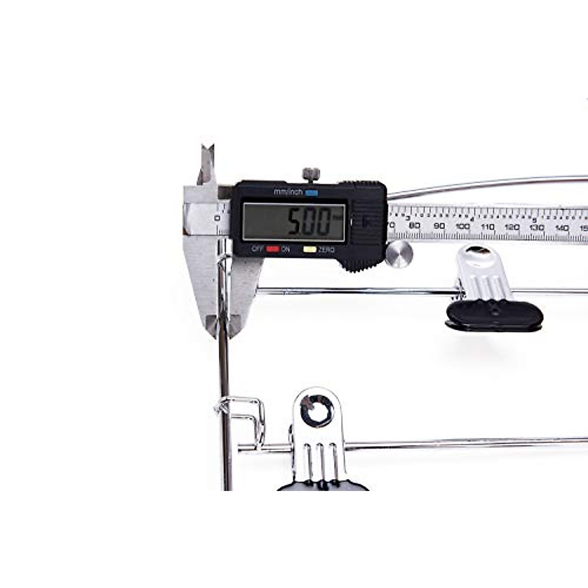 3 Quality Multi Pants Hangers, Space-Saving Multi-Bar Metal Pants Hangers, Stable with Non-Slip Foam Padding, Swivel Hook for 5 Jeans Each, Suit Pants, Scarves, Towels, Trousers (Skirt, 3)