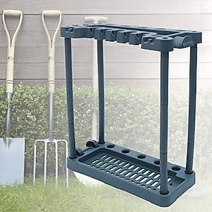 DNYSYSJ Garden Tool Organizer,Garden Garage Tool Rack Organizer Broom Mop Holder Utility Storage Stand Tower
