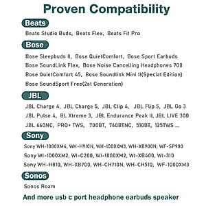 60in USB C Charger Cable for Beats Solo 4,Beats Pill 2024, Studio Buds +, Studio Pro (x Kim Kardashian), Beats Flex,Fit Pro, Wireless Earbuds Headphone Speakers Power Charging Block Cord Accessories