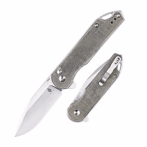 Kizer Assassin(XL) EDC Knife 154CM Steel, Micarta Handle Pocket Knife Flipper Opener Folding Knives V4549C1