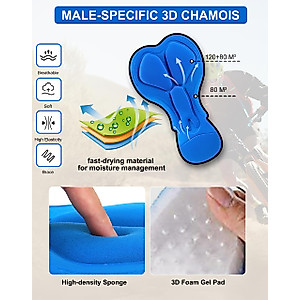 Men's Mountain Bike Shorts 3D Padded Loose-fit Biking Riding Cycling Bicycle Biker Cycle Padding Shorts for Men Zipper Pockets(Light Khaki,XXXL)