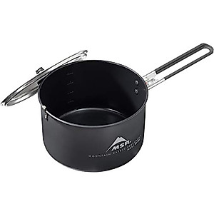 MSR 2.5 Liter Nonstick Ceramic Coated Solo Camping Cook Pot Black