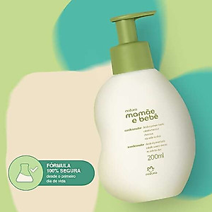 natura - Mamãe e Bebê Baby Conditioner - Untangle & Soften Baby Hair - 100% Vegan - Self-Preserving Formula - 97% Natural Origin - All Skin Types - Cruelty Free - Baby Essentials - 6.7 fl oz (200ml)