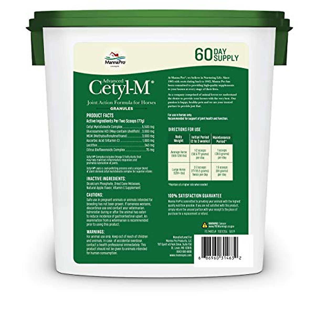 Manna Pro Cetyl-M Joint Supplement for Horses | Powered by Omega 5 Fatty Acids | 5.1 lb