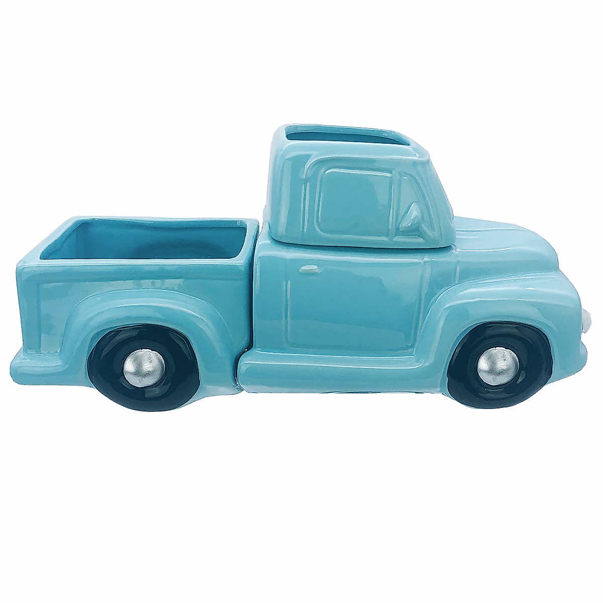 JULIE ANN HOME Ceramic Candle Wax Warmer, Vintage Blue Truck with Safety Timer | Automatic Plug in Fragrance Warmer for Scented Wax Melts, Cubes, Tarts | Retro Farmhouse Air Freshener Set
