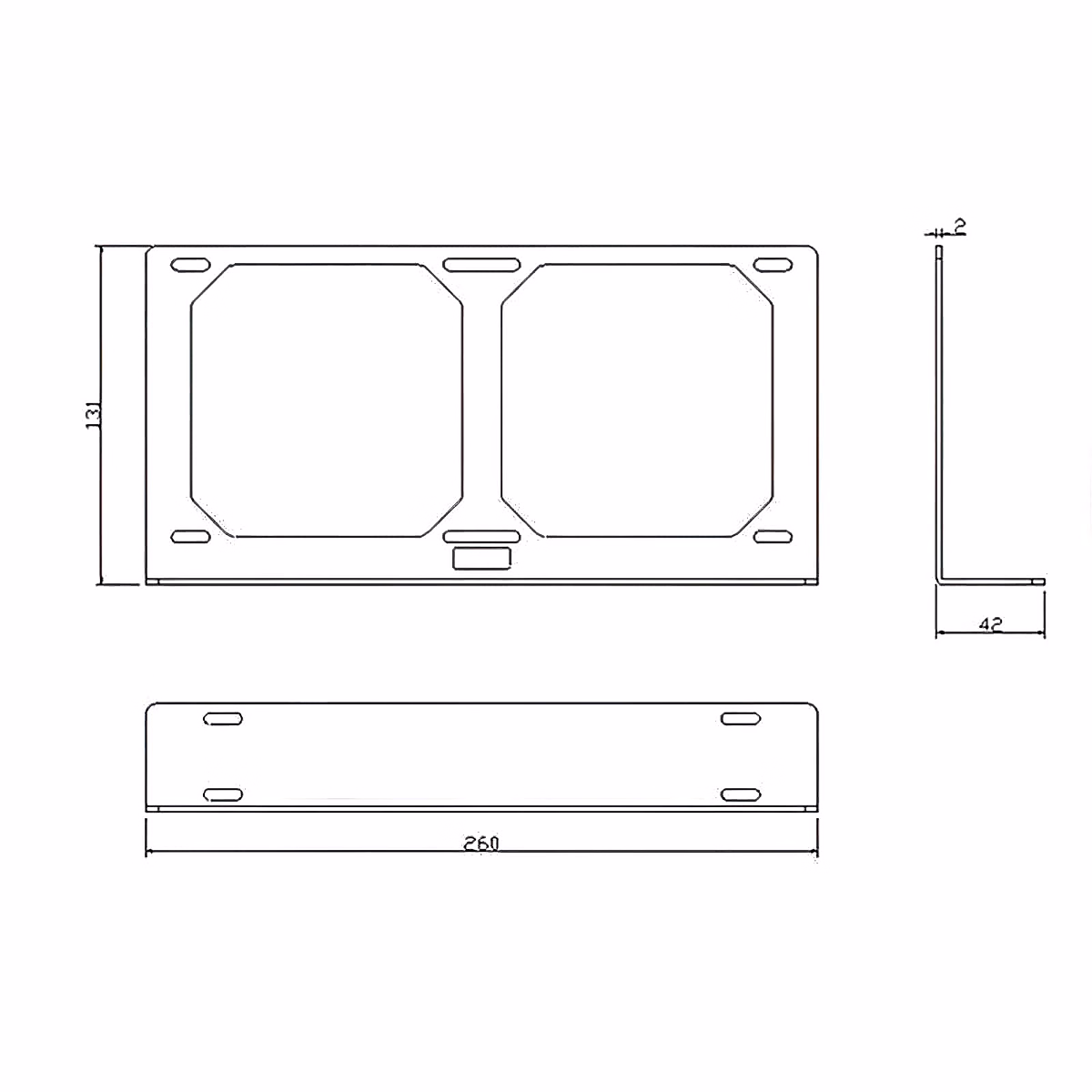 Bykski Radiator DIY Mounting Bracket - 240mm