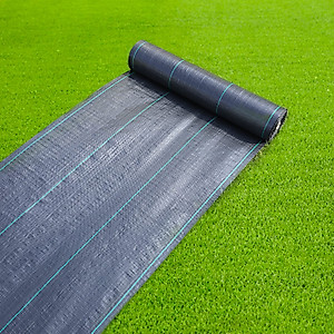 GDNaid 4x180ft Weed Barrier Landscape Fabric Heavy Duty, Premium 3.2oz Weed Barrier Fabric Weed Tarp, Weed Fabric, Garden Landscaping Fabric