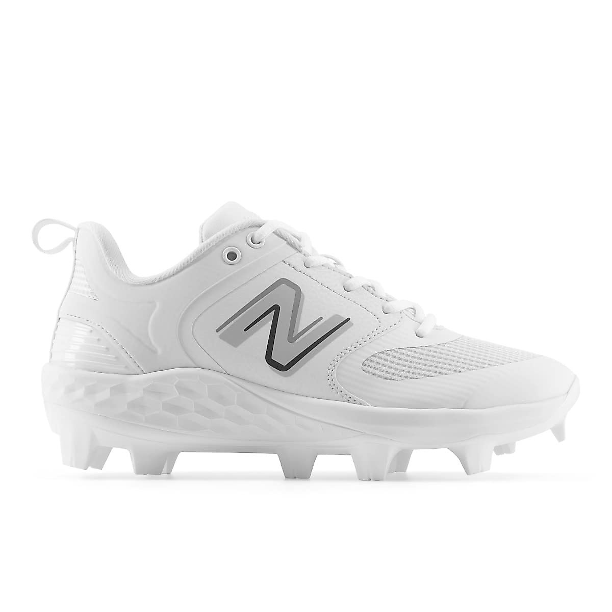 New Balance Women's Fresh Foam Velo V3 Molded Softball Shoe, White/White, 8