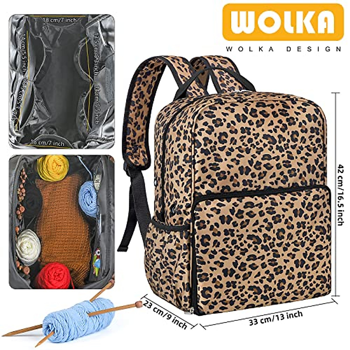 Wolka Knitting Bag, Yarn Storage - Mother's Day Gift -, Yarn Bag, Yarn Storage Organizer, Crochet Storage Knitting & Crochet Supplies 7gal Large Volume