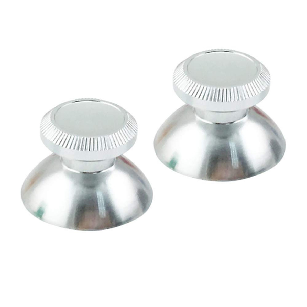 3D Aluminum Thumbsticks Analog Stick for PlayStation Dualshock 4 PS4 Pro Slim Controller Metal Joystick Cap for Xbox ONE Dualshock 4 Controller (Siliver)
