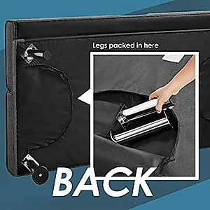 Yaheetech Linen Fabric Modern Sofa Bed Sectional Couch Bed Folding Recliner Sleeper Reversible Loveseat Convertible Daybed, 2 Cup Holders, 3 Angles, 772lb Capacity, Removable Armrests, Dark Gray