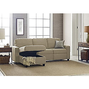 Serta Palisades Reclining Sectional with Left Storage Chaise - Beige