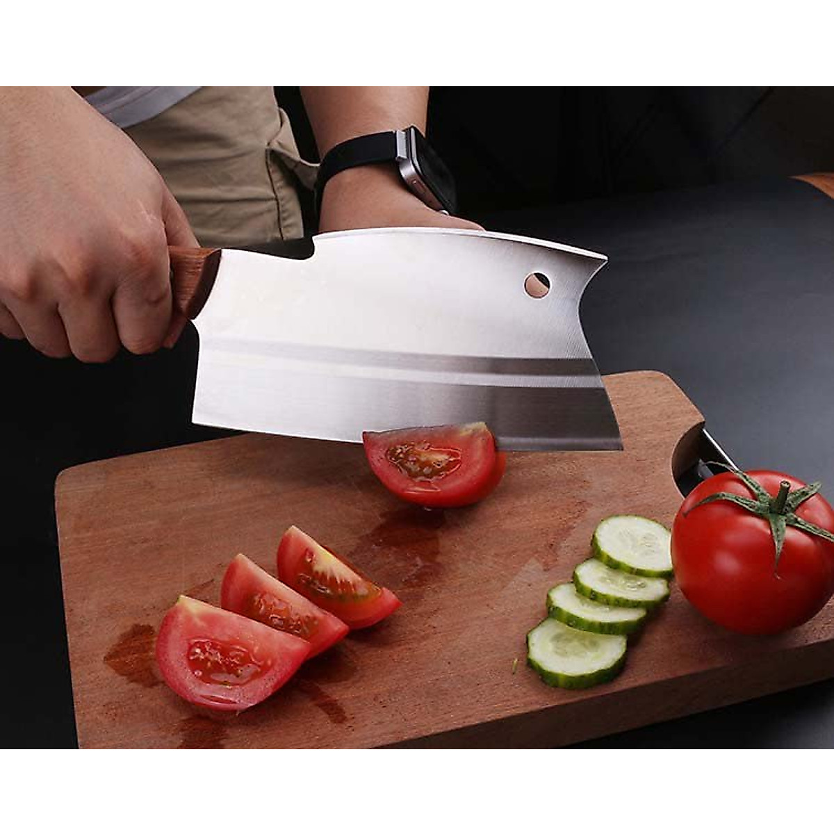 Meat Cleaves-Butcher Knife-Bone Cutter Multi-Purpose Dual Edges-Vegetable Meat Cleaver Knife,Chinese Cleaver Kitchen Knife Superior Class with box