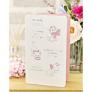 UK Greetings Sister Birthday Card - Birthday Card for Her - Disney Birthday Card - Aristiocats Birthday Card, Multi, 149mm x 229mm