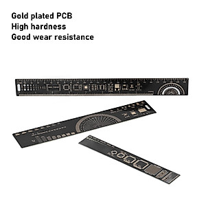 PCB Engineering Ruler, Scratch Free Accurate Spacing Clear Metric PCB Scale Ruler 3 Sizes for Electronic Engineers