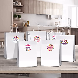 80 Candy Themed Thank You Stickers, Candyland Birthday Party Favor Label Decorations (2 Inch)