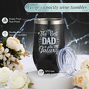 Tiangrid 7 Pcs Father's Day Gift Set for Dad Includes Insulated Tumbler, Aromatherapy Candle, Socks, Keychain, Eye Mask, Gift Card with Gift Box for Men Husband Daddy Retirement Employee Gifts