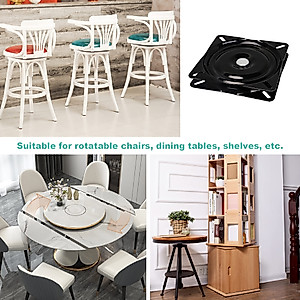 6" Square Swivel Replacement for Recliner Chair or Furniture - Ball Bearing Swivel A3 Steel Plate