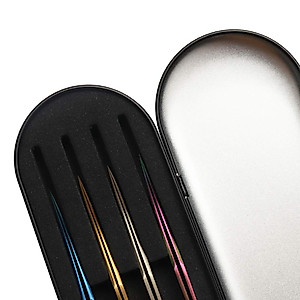 Professional Tweezers Storage Case Activated Sealed Box Eyelash Extension Tools Container, 1 PCS, Black