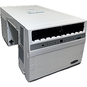 Soleus Air 10,000 BTU Window Air Conditioner with 10,000 BTU Heater, 12.5" Extra Thick Wall Compatible, Wi-Fi Enabled, Saddle Mount, and Quiet Operation in White