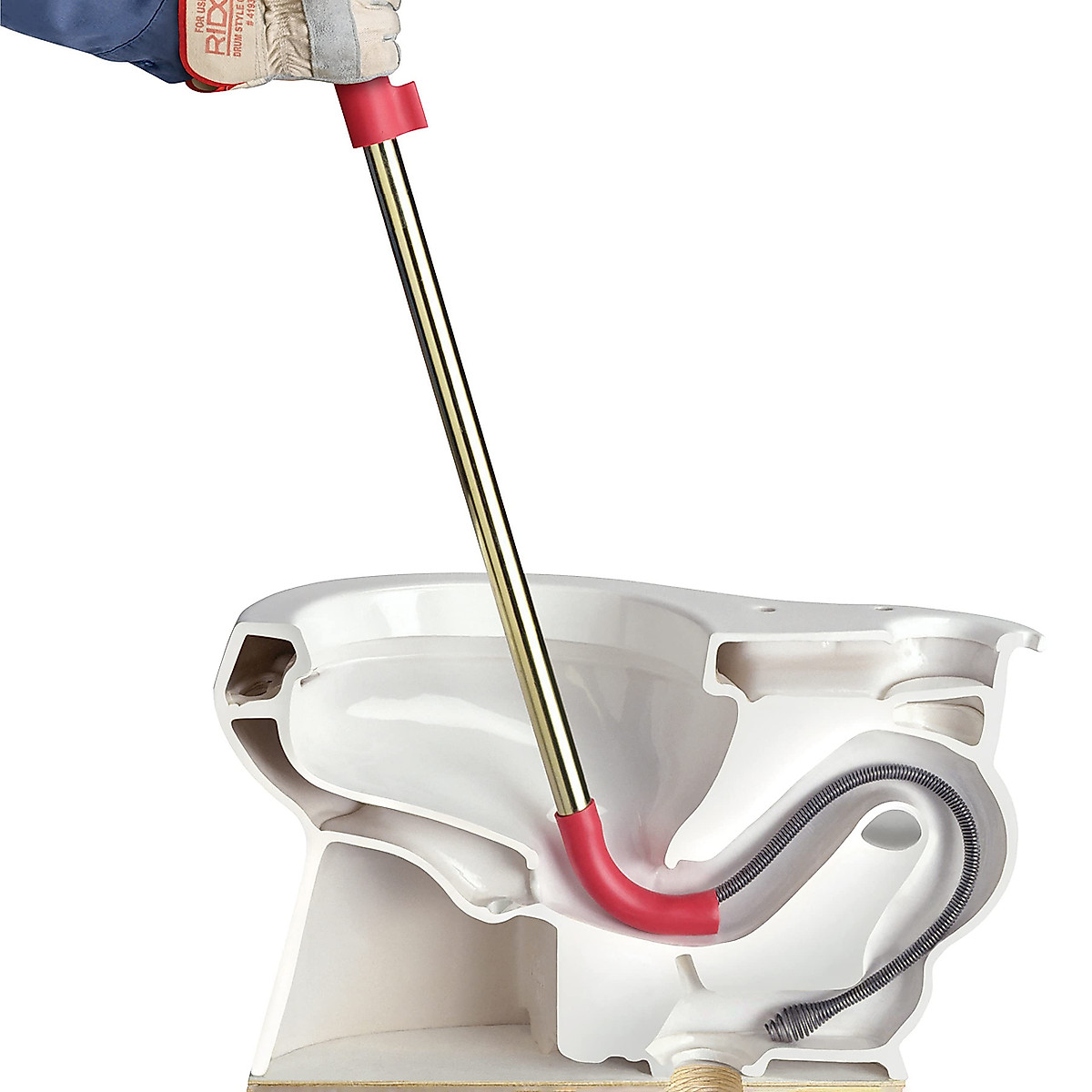 RIDGID 59787 Model K-3 Toilet Auger with Unclogging 3-Foot Snake and Bulb Head