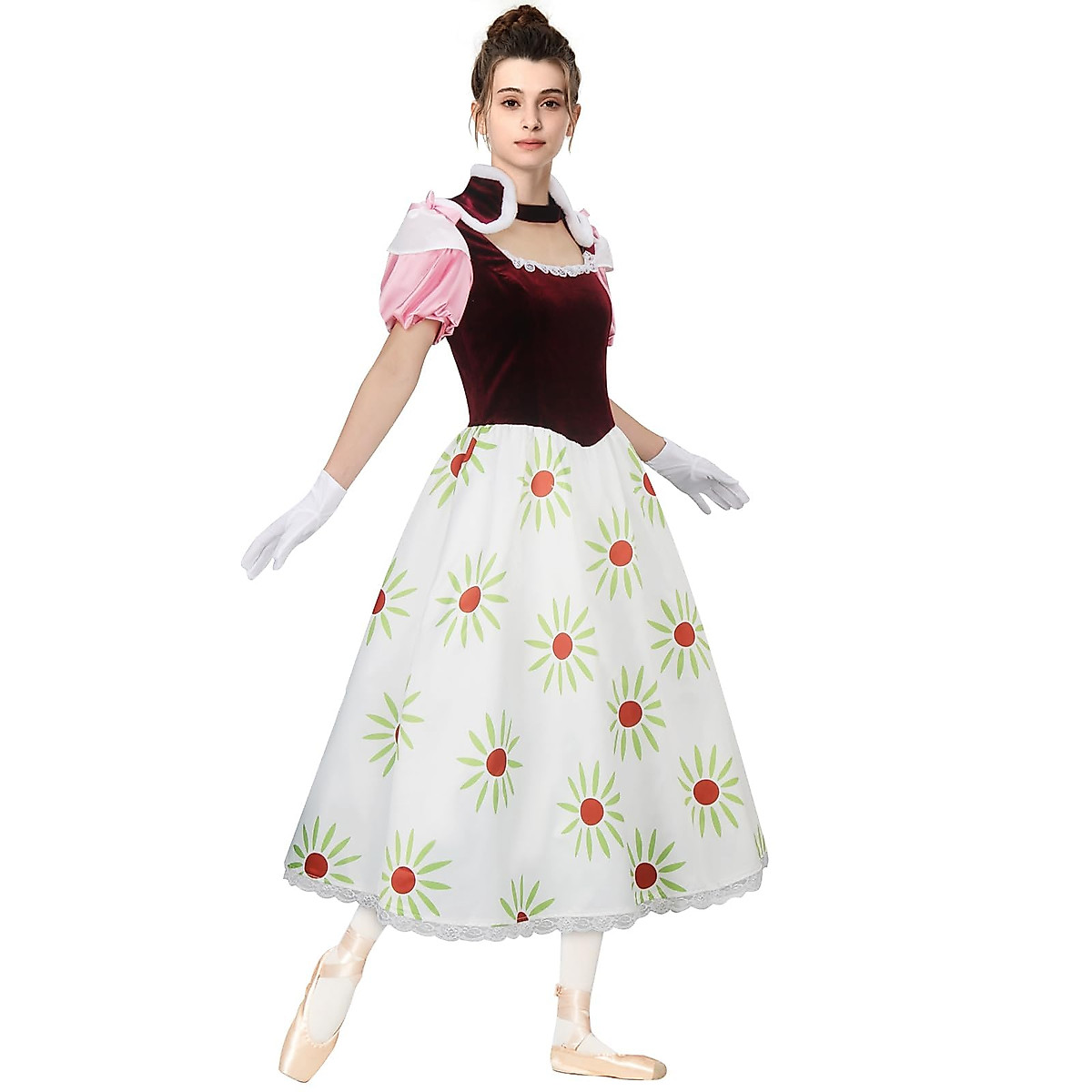 FOGHORN Haunted Mansion Costume Sally Slater Dress Women Girls Tightrope Walker Cosplay Costume for Halloween (L)