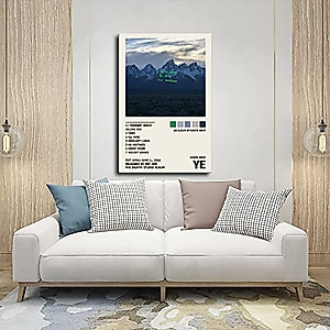 TOBIANG Kanye Poster West Ye Music Album Cover Signed Limited Poster Canvas Poster Wall Art Decor Print Picture Paintings for Living Room Bedroom Decoration Unframe:12x18inch(30x45cm)