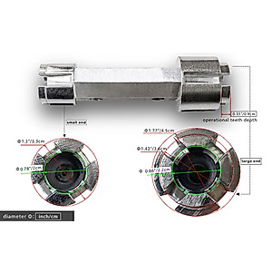 BearHut Tub Drain Remover Wrench Removal Tool Dual Ended Dumbell Wrench Heavy Duty Aluminum