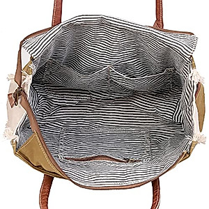 Ruzioon Upcycled Canvas & Cowhide Hand Bag, Canvas & Cowhide Weekender Bag, Canvas Tote Bag, Canvas Shoulder Bag for Women’s