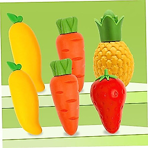 STOBOK 12 Pcs Fruit Eraser for pens + whiteboard Eraser Fake Fruit Miniature exam Eraser Eraser TPE Household erasers Delicate erasers Small Food