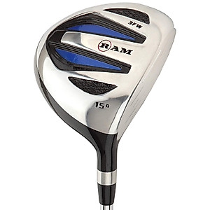 Ram Golf EZ3 Mens Steel Wood Set - Driver, 3 & 5 Wood - Headcovers Included