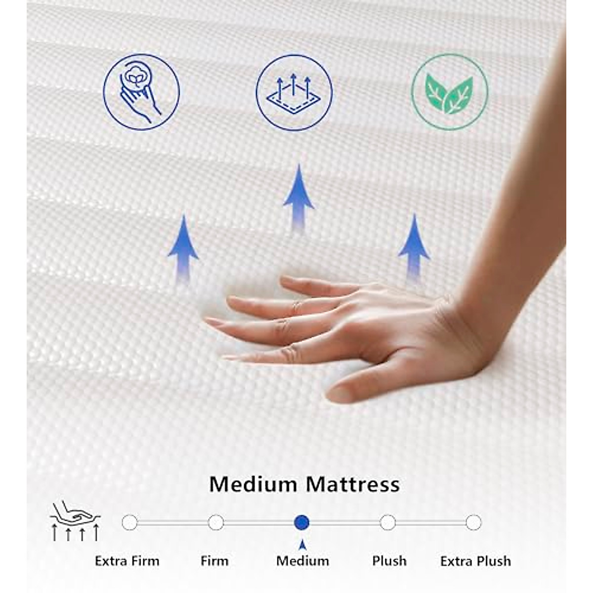 elitespace Queen Mattresses,12 Inch Queen Size Mattress in a Box,Memory Foam Hybrid White Mattress with Provide Support and Improve Sleep Mattresses,CertiPUR-US.