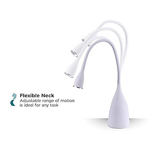 BLACK+DECKER LED Desk Lamp, Gooseneck Task Light, Dimmable with 3 Color Modes
