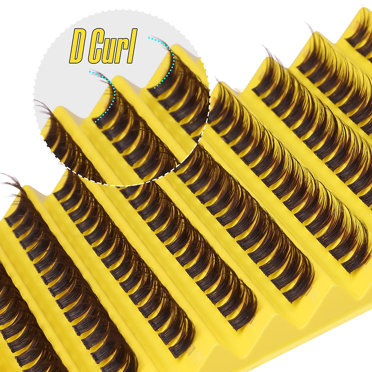 Brown Lash Clusters Individual Mixed Lengths Natural & Wispy Lash Extension DIY Brown Cluster Eyelashes 140Pcs (11C, 8-16MM)