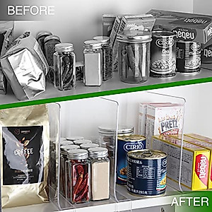 Fixwal 12pcs Shelf Dividers for Closet Organization Acrylic Shelf Divider for Wooden Shelving, Wood Shelf Organizer for Closet, Bedroom, Kitchen and Office